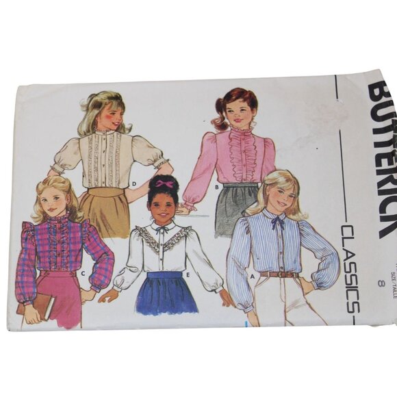 Butterick | Other | 95s Blouse Pattern Butterick 6709 Size 8 Girls ...